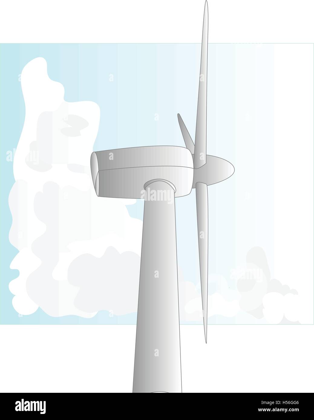 Wind turbine illustration. Vector isolated Stock Vector Image & Art - Alamy
