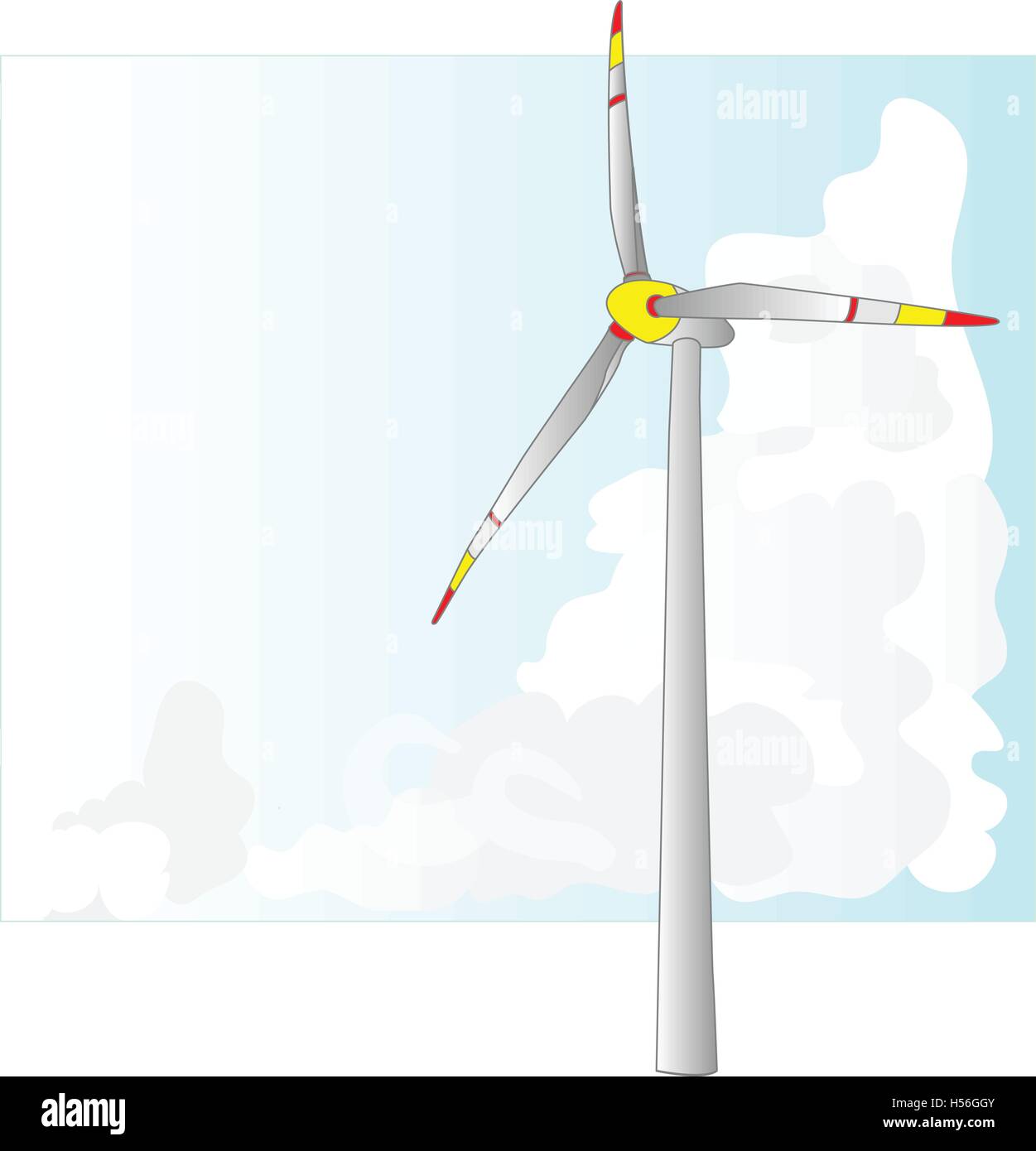 Wind turbine illustration. Vector isolated Stock Vector Image & Art - Alamy