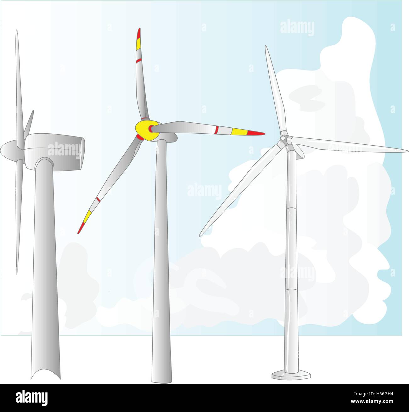 Wind turbine illustration. Vector isolated Stock Vector Image & Art - Alamy