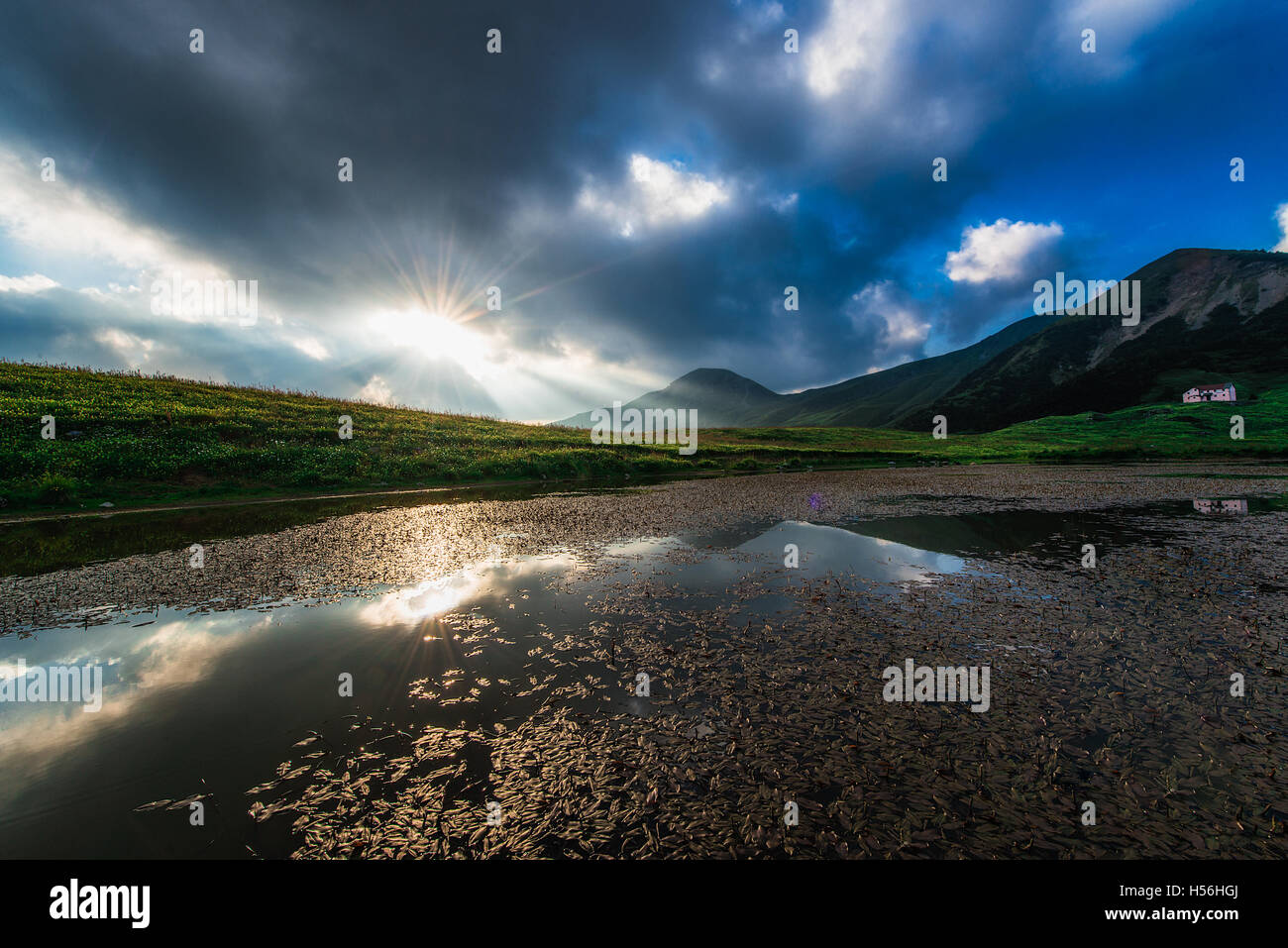 Small alpine lake Stock Photo - Alamy
