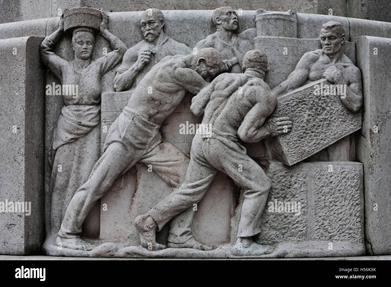 Stone plate, Dr-Karl-Lueger-Platz square, Vienna, Austria, Europe Stock ...