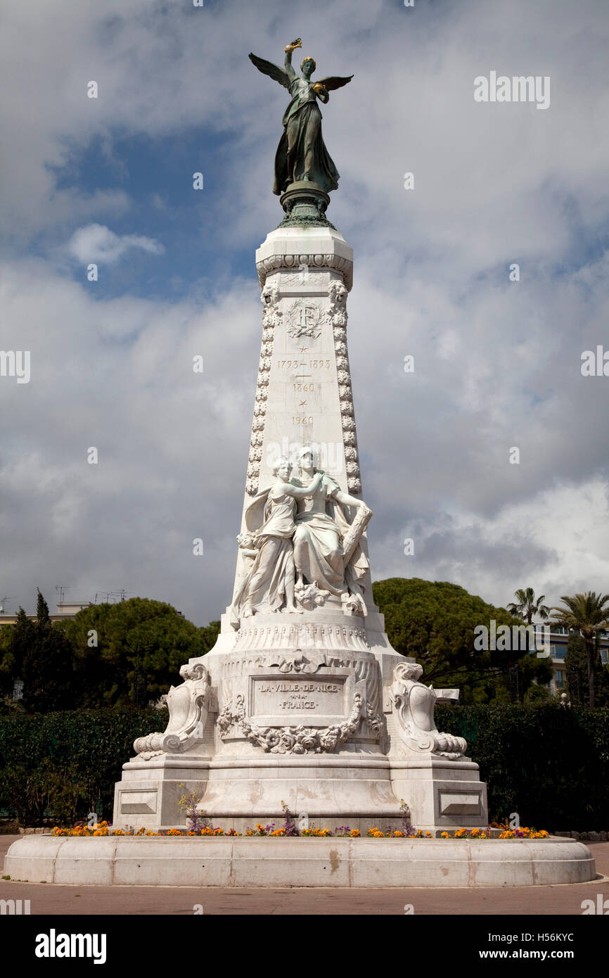 Monument, Jardin Albert park, Nice, Côte d'Azur, France, Europe Stock ...