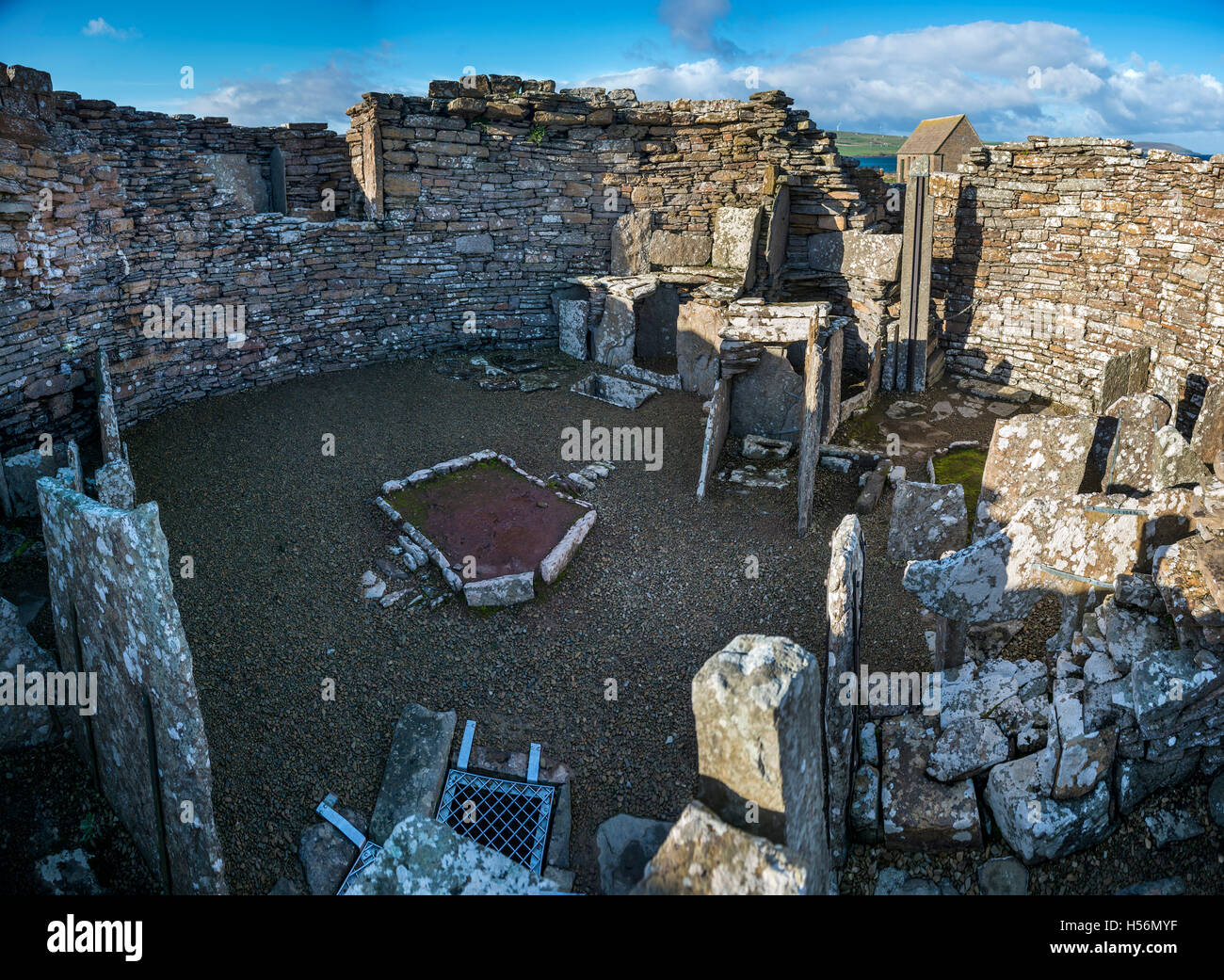 The Iron Age Broch of Gurness on Mainland, Orkney, Scotland, UK Stock ...