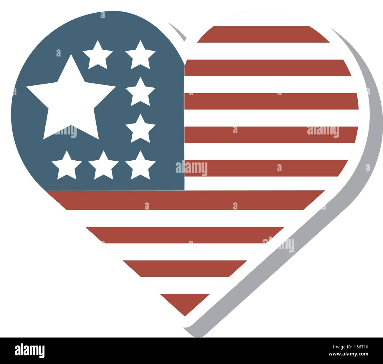 heart with usa flag icon Stock Vector Image & Art - Alamy
