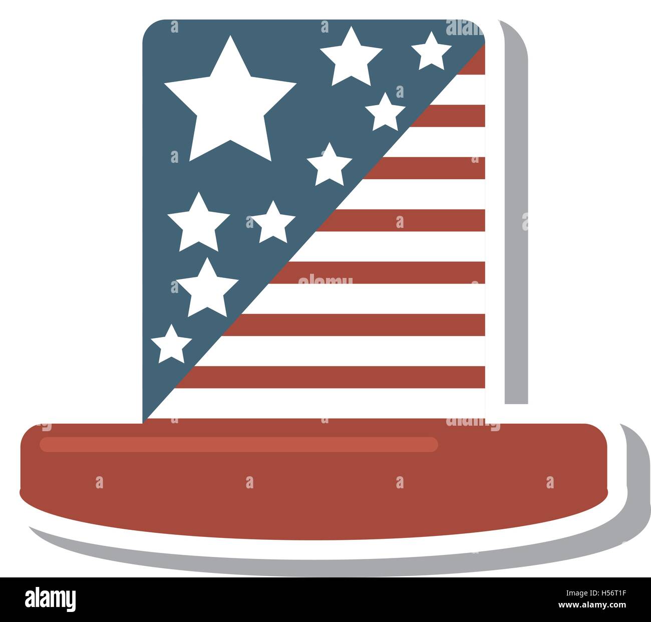 hat with usa flag icon Stock Vector Image & Art - Alamy