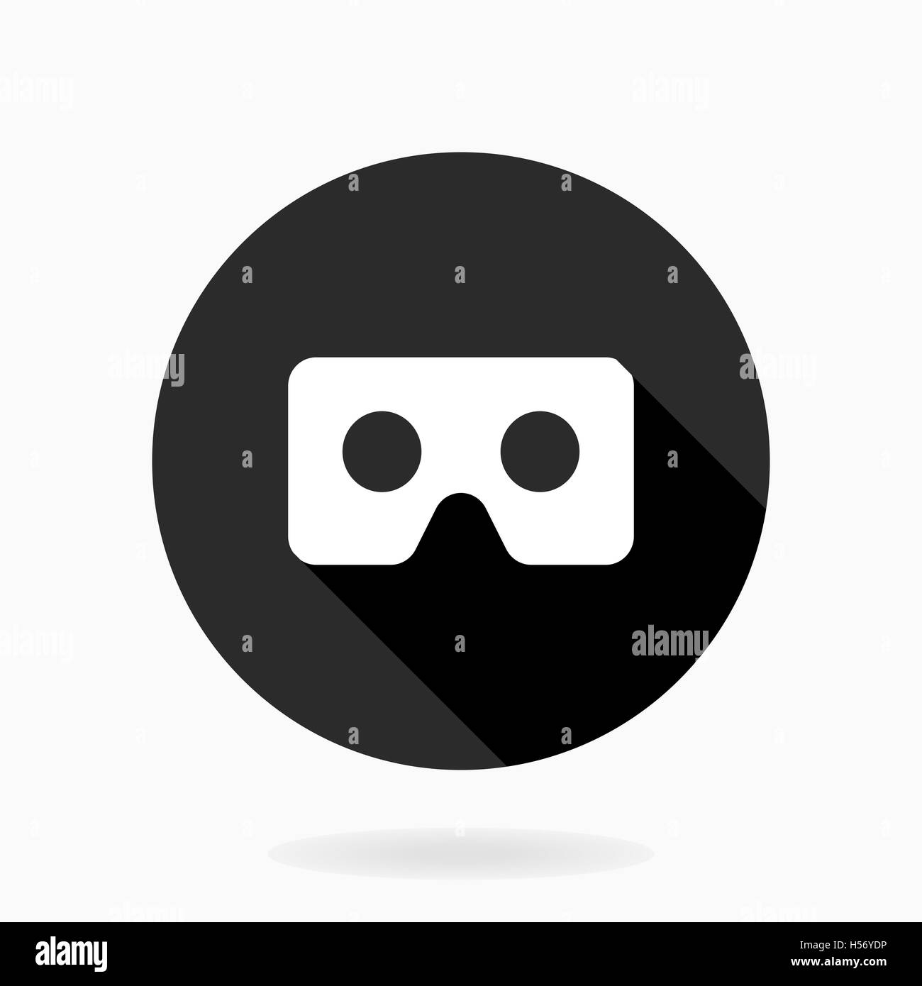 Vr headset icon flat Black and White Stock Photos & Images - Alamy