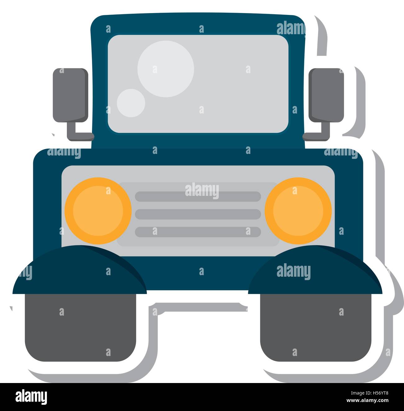 jeep vehicle transport isolated icon Stock Vector Image & Art - Alamy