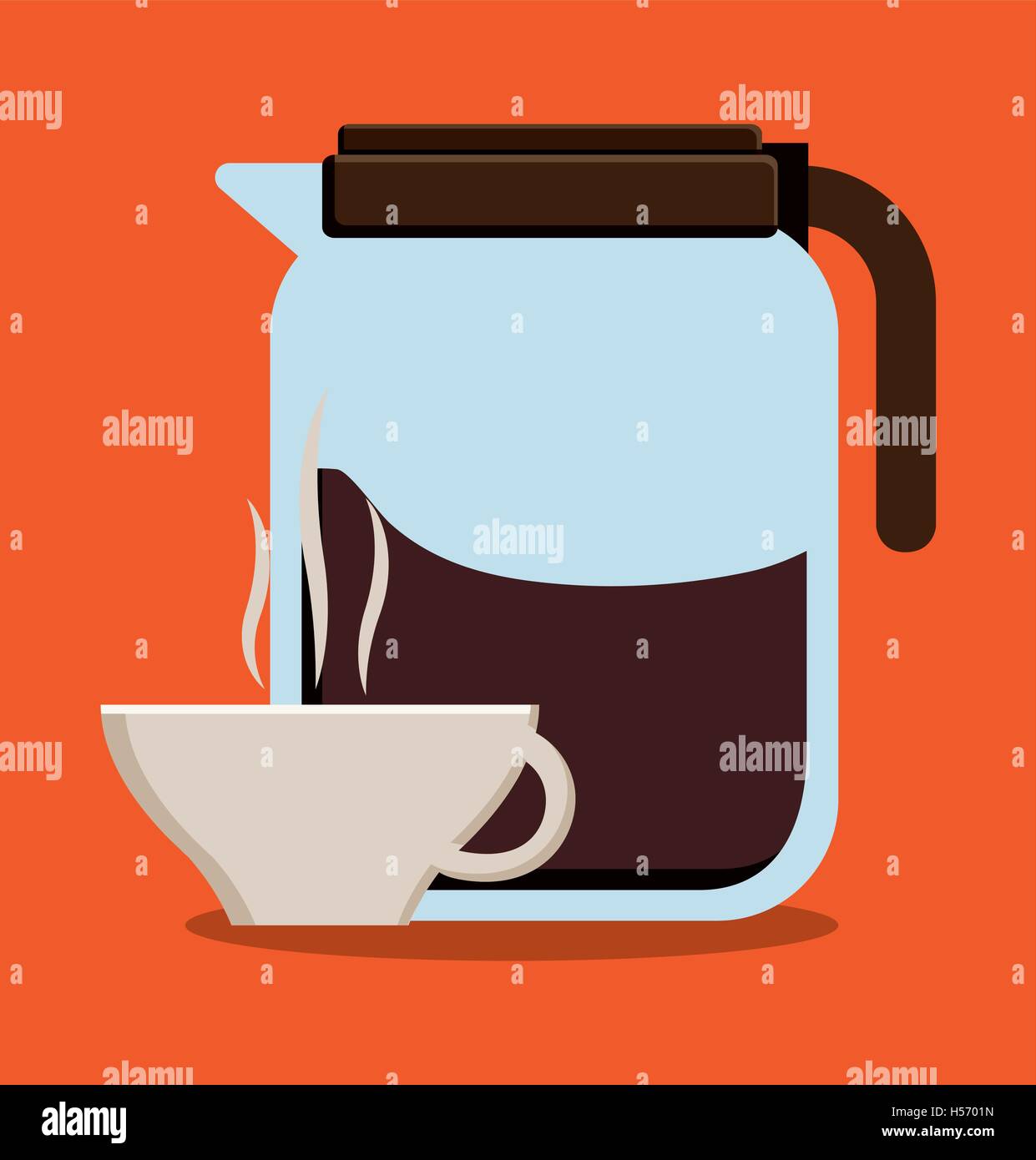 Cup and kettle of Coffee shop design Stock Vector Image & Art - Alamy