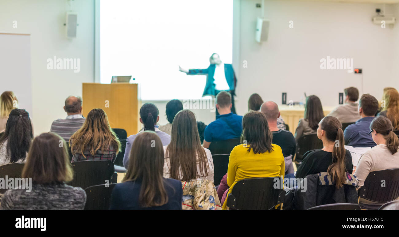 Audience in lecture hall on scientific conference Stock Photo - Alamy