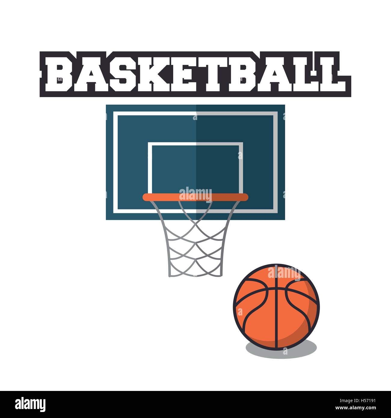Ball and basket of Basketball sport design Stock Vector Image & Art - Alamy