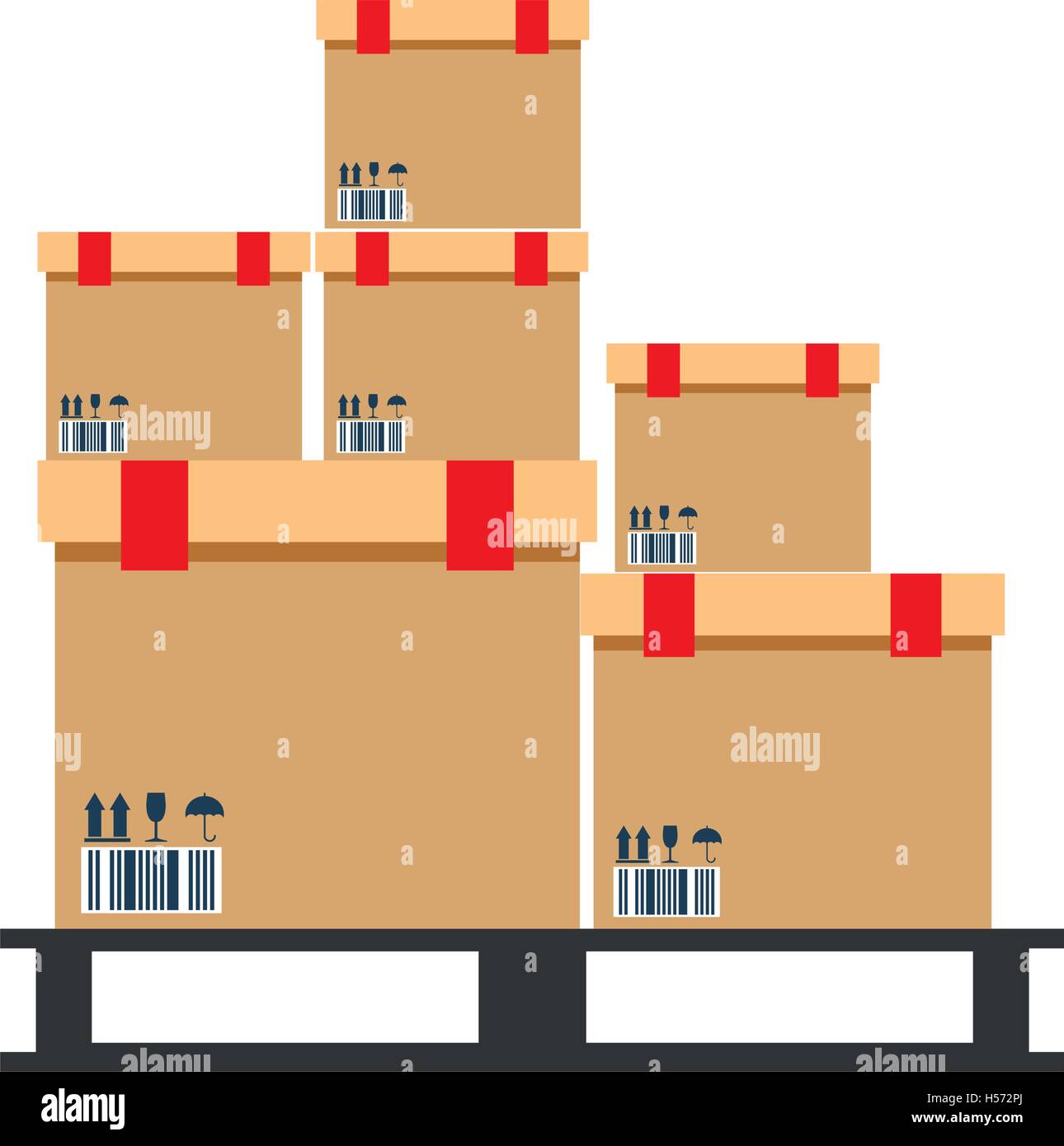 boxes pile warehouse service Stock Vector Image & Art - Alamy