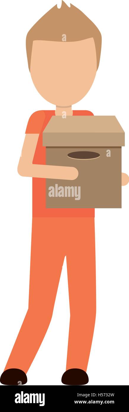 logistics worker delivery service Stock Vector Image & Art - Alamy
