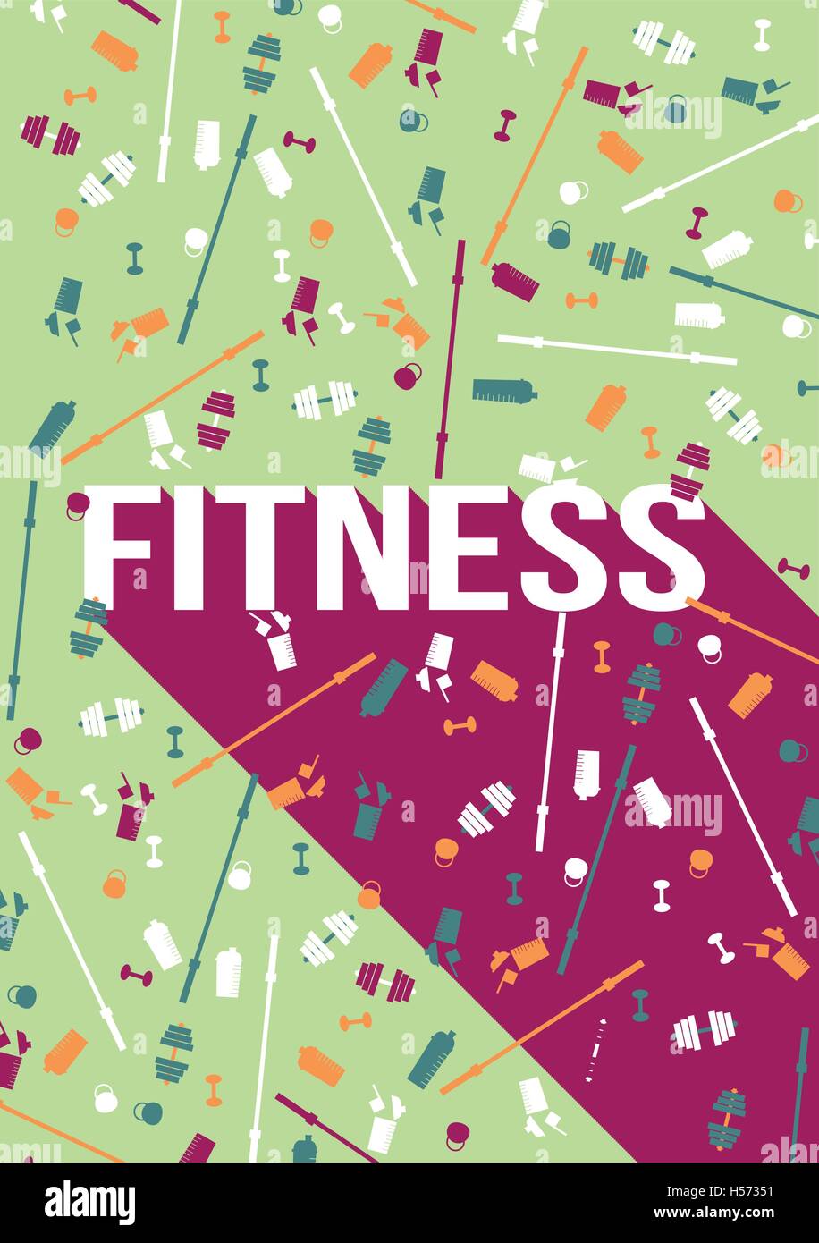 Bodybuilding Fitness Flyer - Vector Illustration Stock Vector Image ...