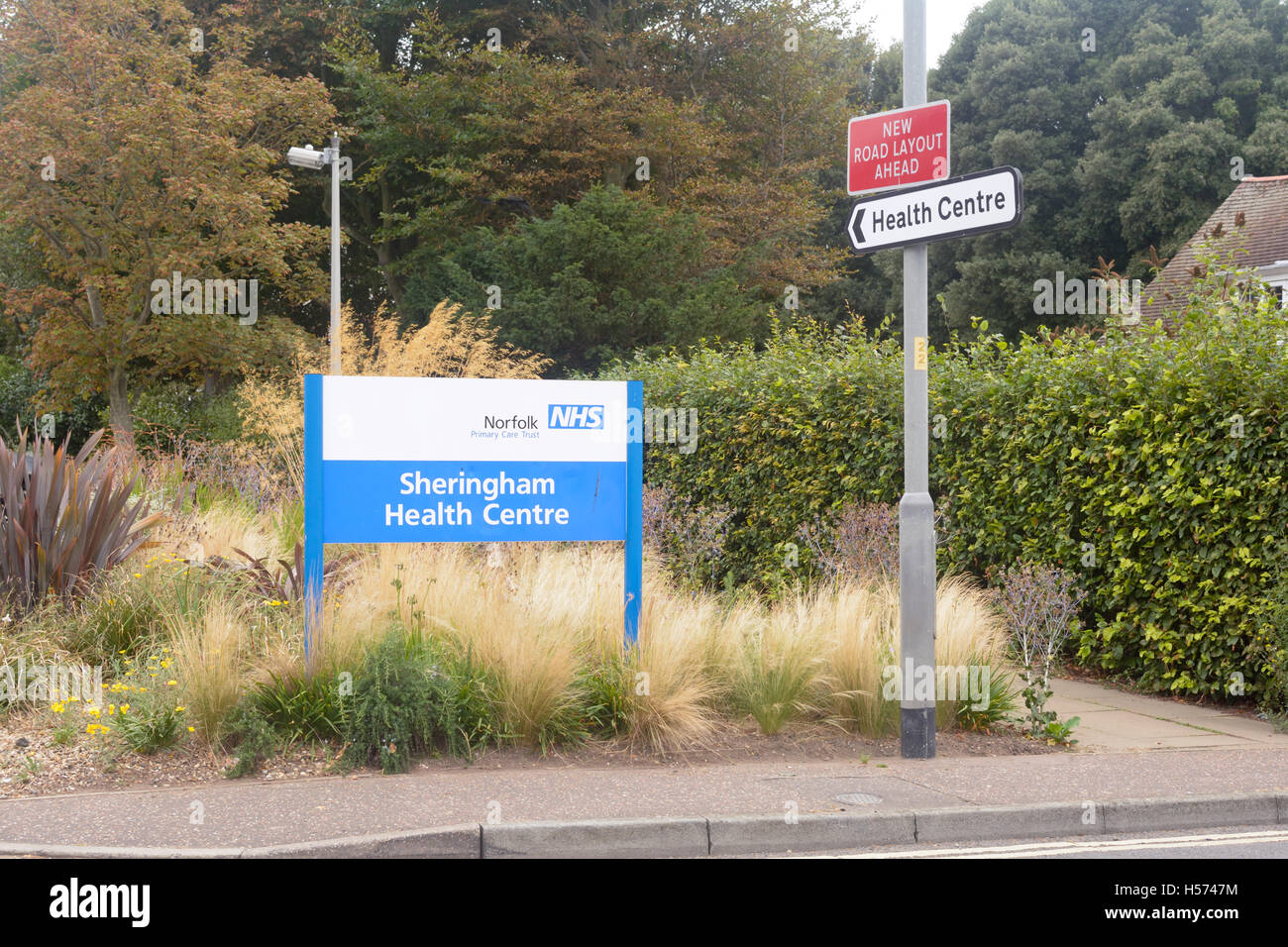 Sheringham Health Centre - NHS Trust sign in Norfolk, England Stock ...