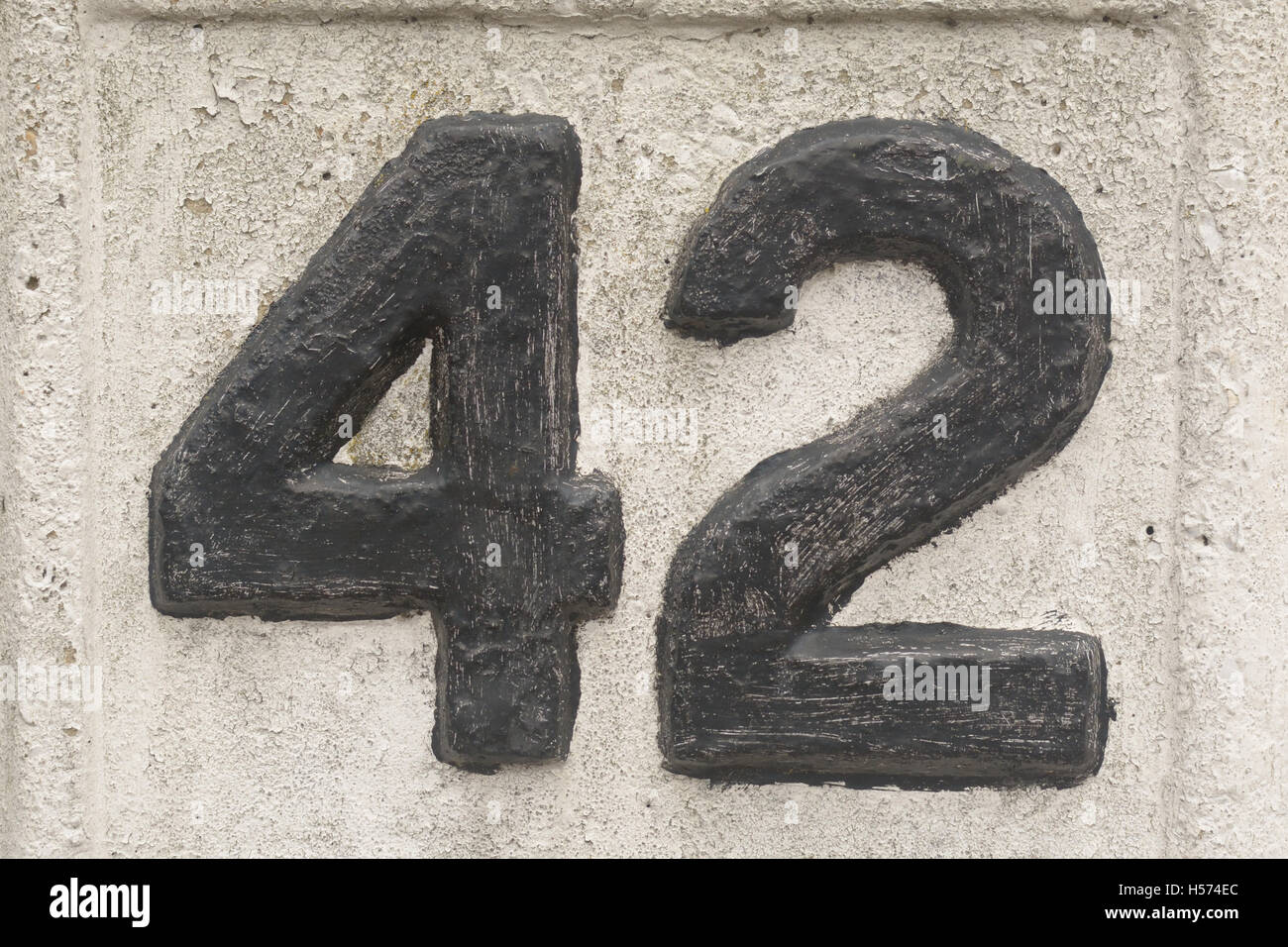 House Number 42 sign Stock Photo - Alamy