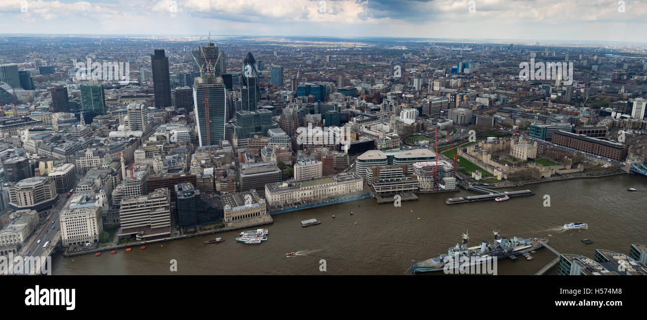 London skyline panorama from The Shard Stock Photo - Alamy