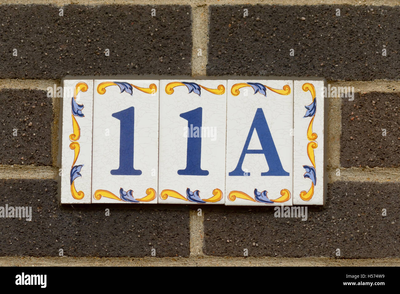 House Number 11A sign Stock Photo - Alamy