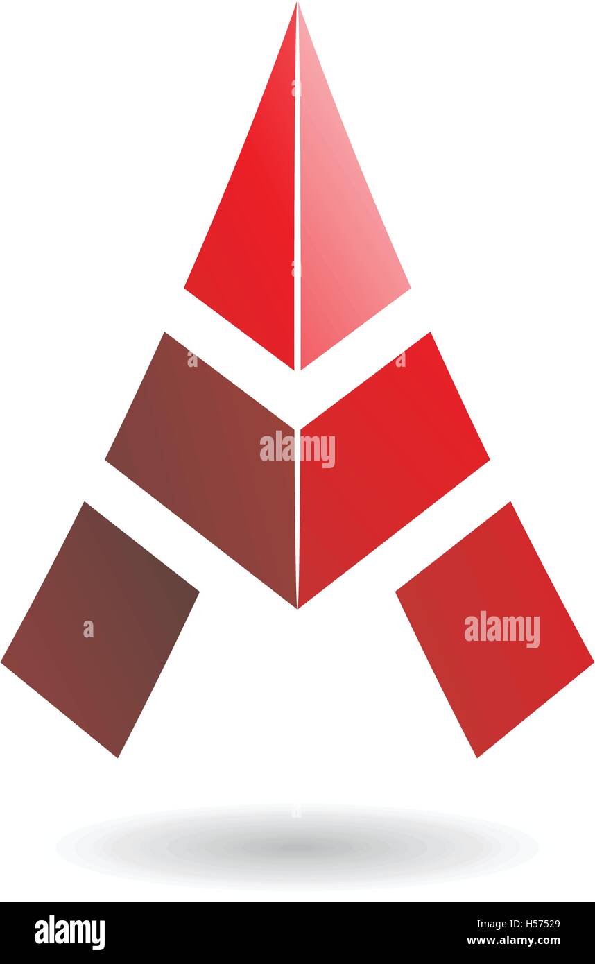 Design Concept of a Colorful Abstract Triangular Icon of Letter A ...