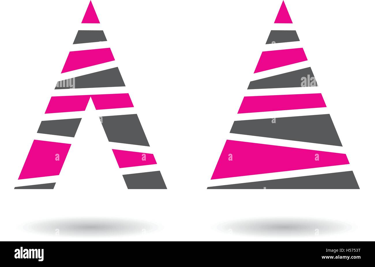 Design Concept of a Colorful Abstract Triangular Icon of Letter A ...