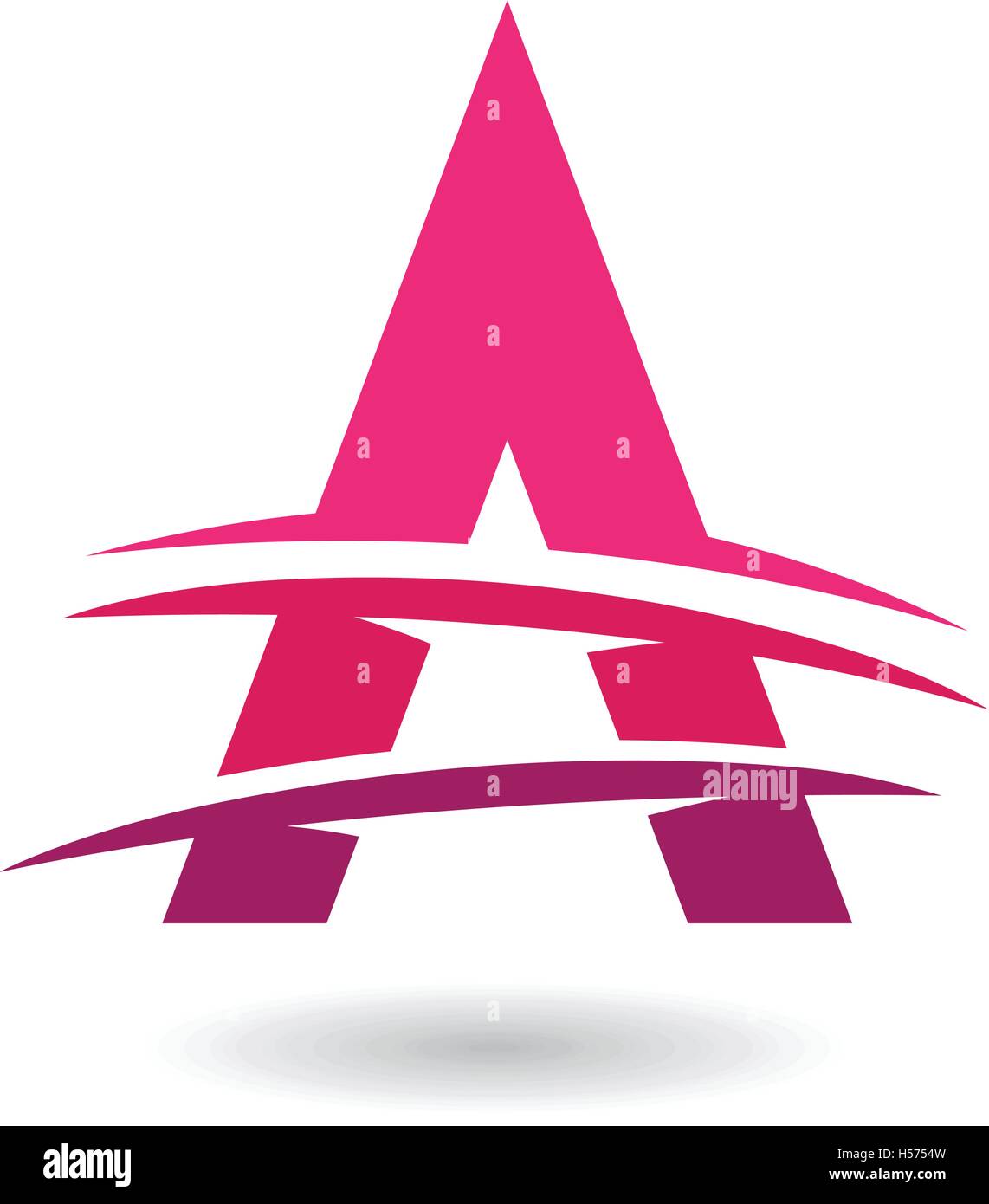 Design Concept of a Colorful Abstract Triangular Icon of Letter A ...