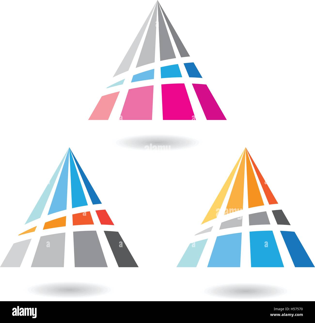 Design Concept of a Colorful Abstract Triangular Icon of Letter A ...