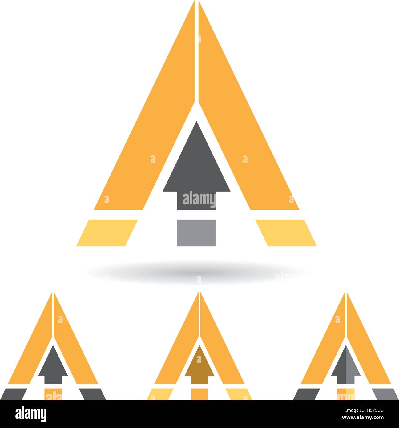 Design Concept of a Colorful Abstract Triangular Icon of Letter A ...