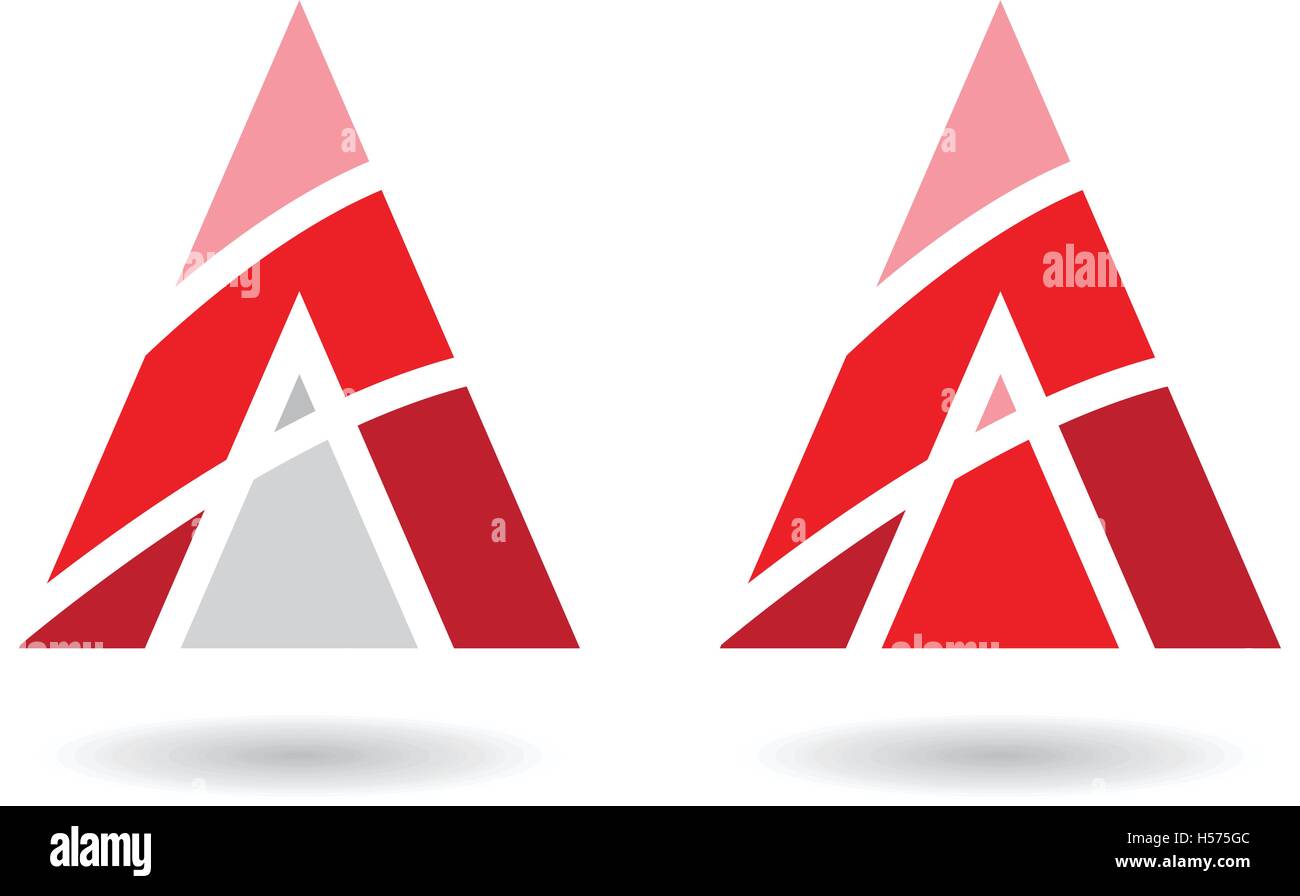 Design Concept of a Colorful Abstract Triangular Icon of Letter A ...