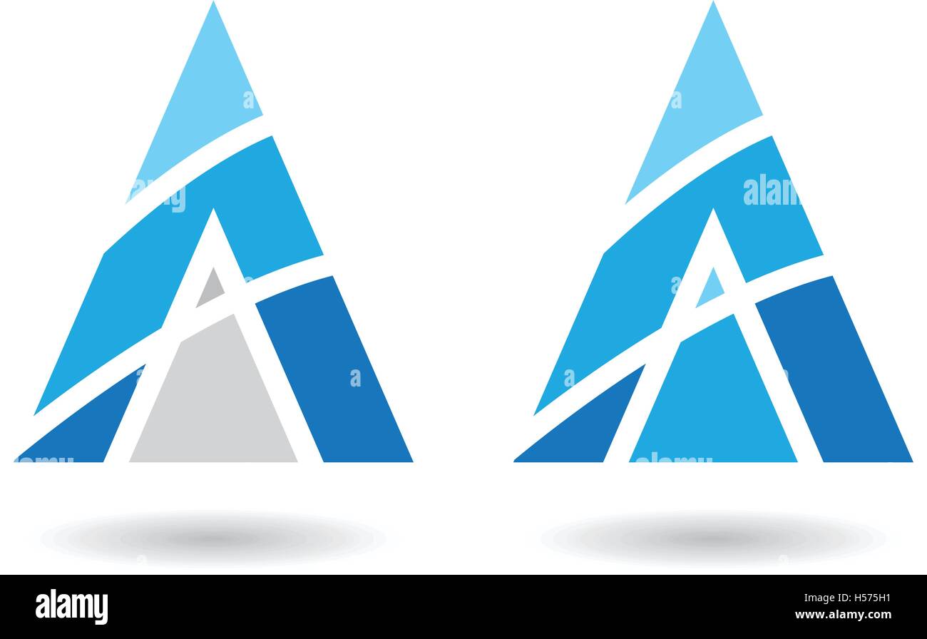 Design Concept of a Colorful Abstract Triangular Icon of Letter A ...