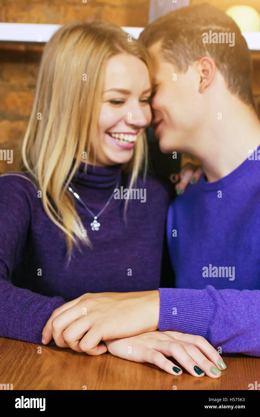 Young couple in love hugging smiling and pressed Stock Photo - Alamy