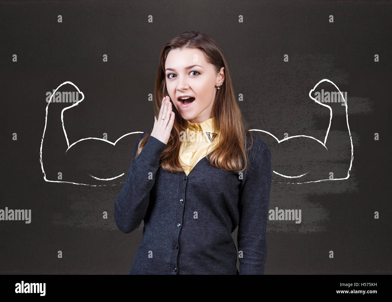 Strong powerful woman hi-res stock photography and images - Alamy