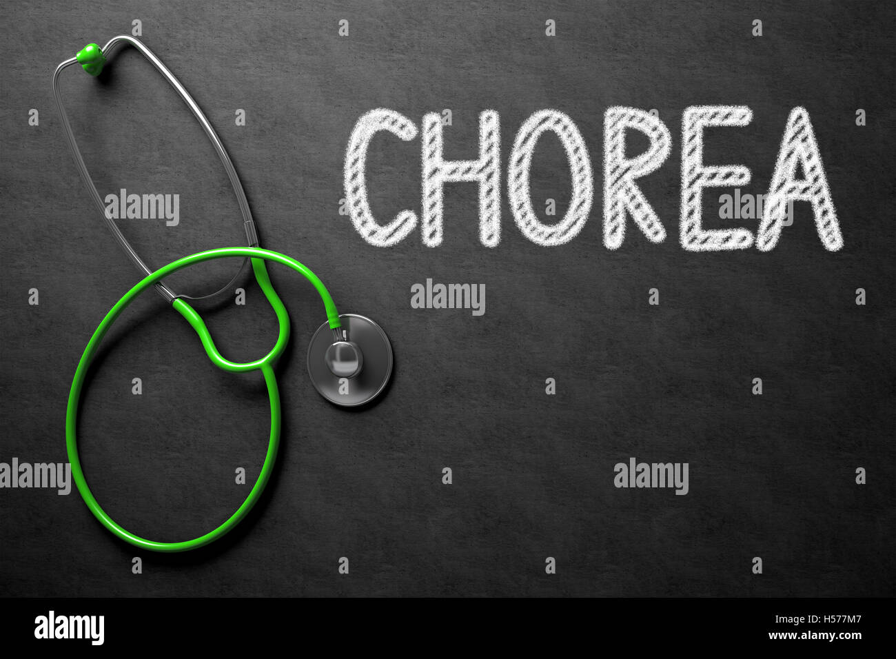 Chorea on Chalkboard. 3D Illustration Stock Photo - Alamy