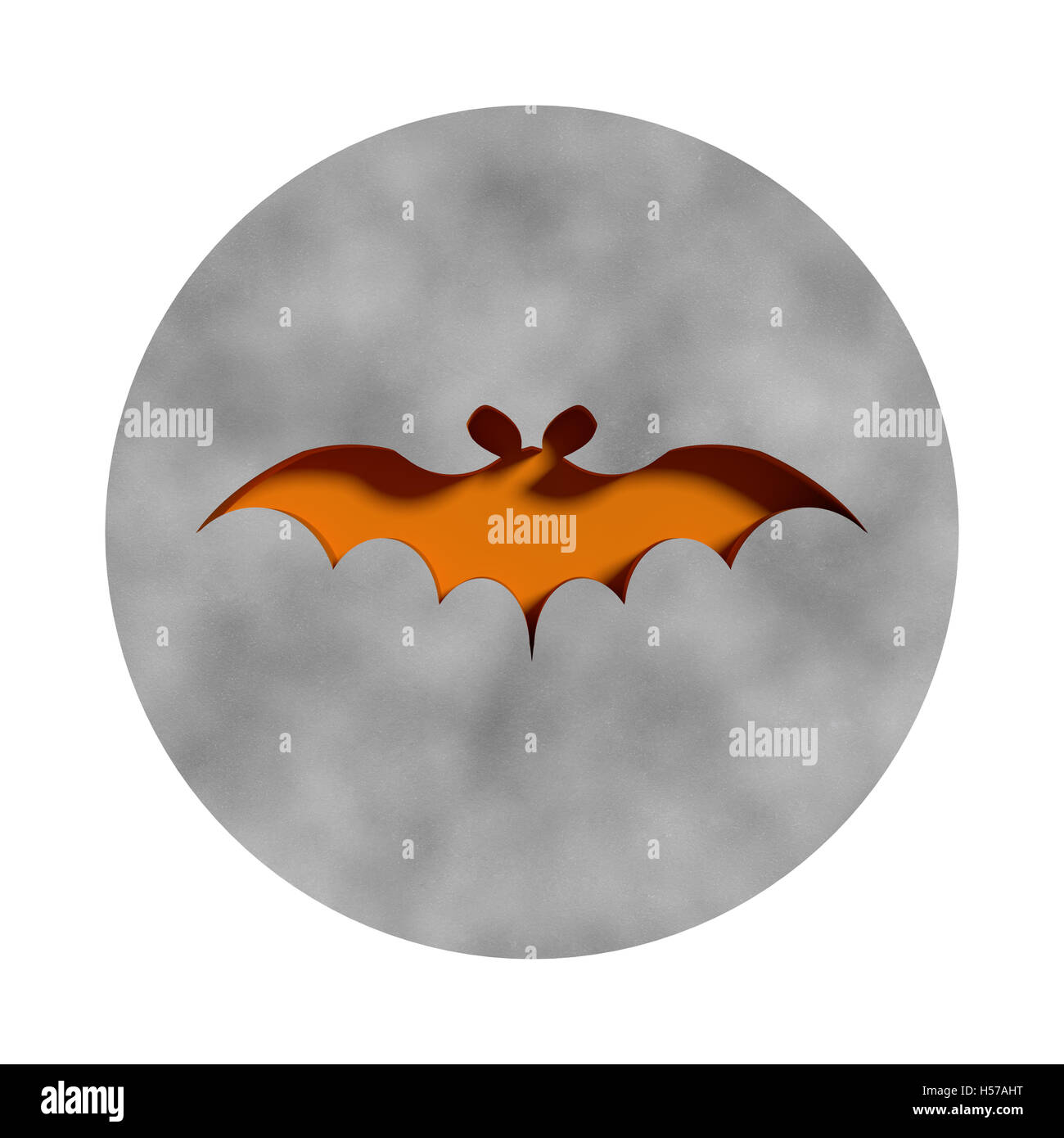 3d rendering of flying orange bat on grey background Stock Photo - Alamy