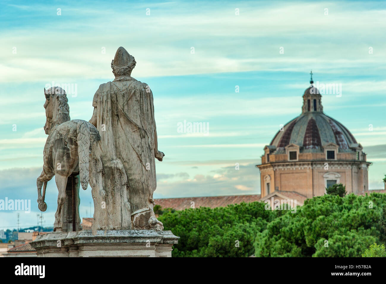 Statue of the Dioscuri Polluce and Castore on Capitoline Hill From ...