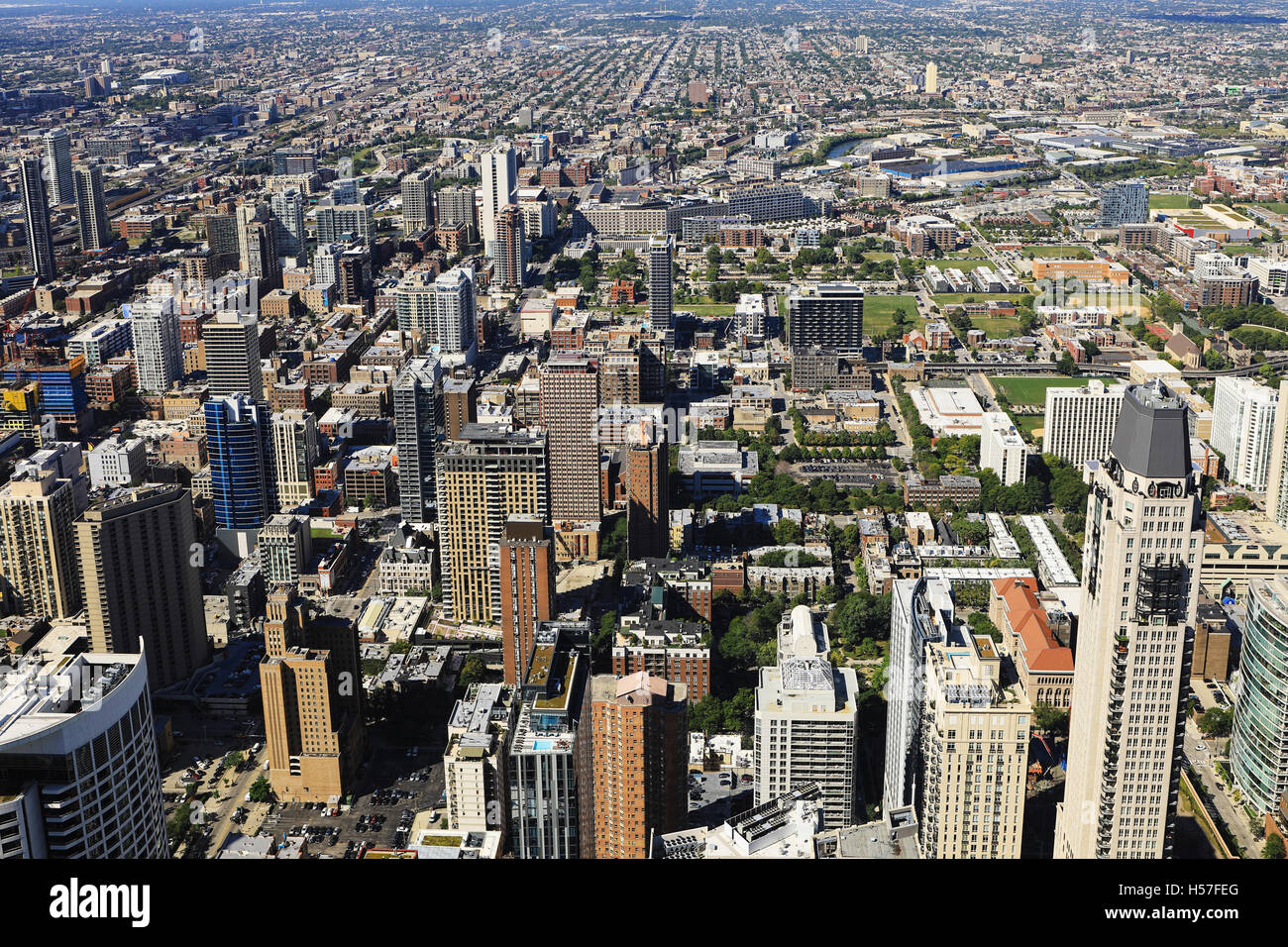 Aerial view of chicago hi-res stock photography and images - Alamy