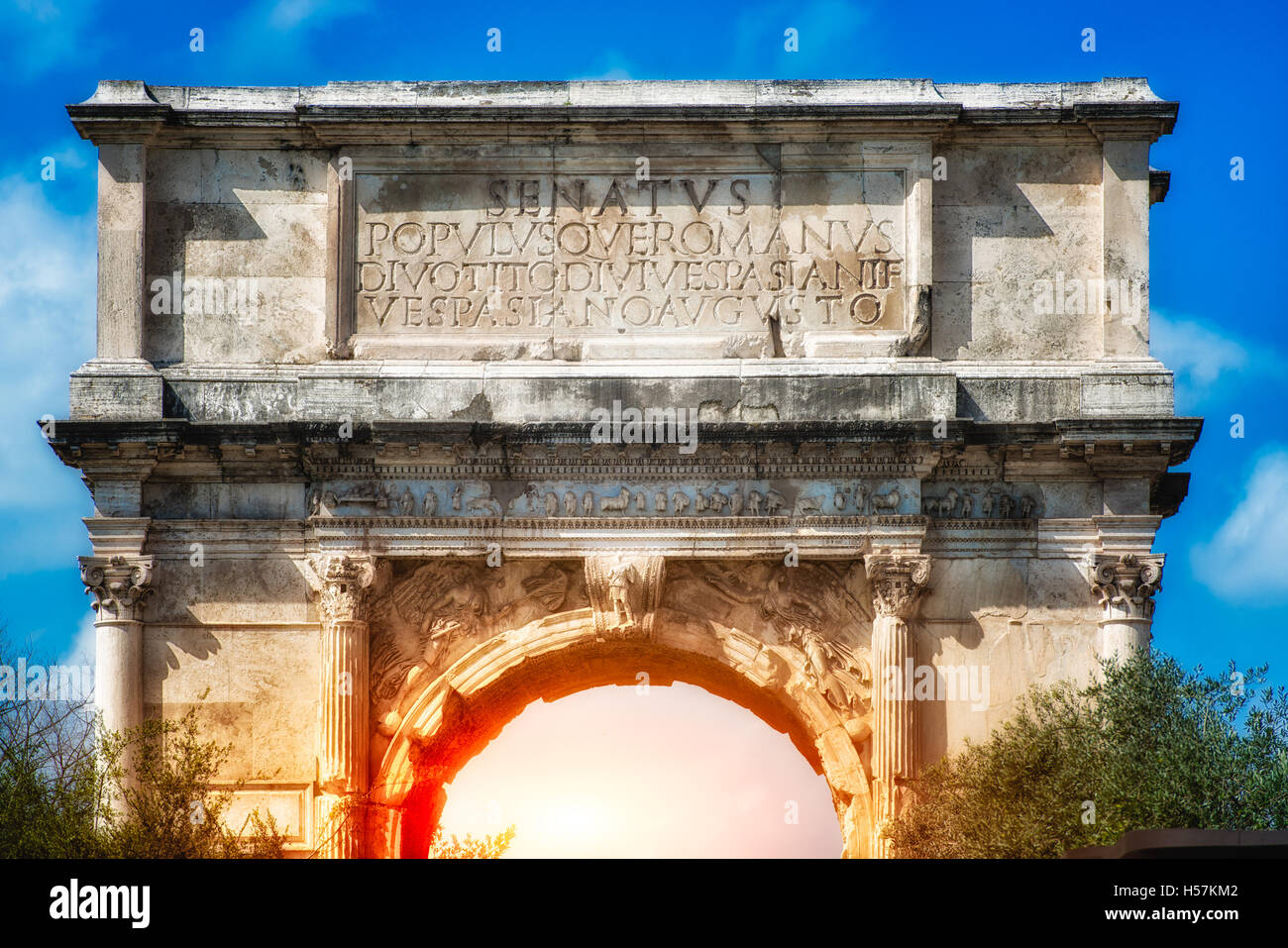 The Arch of Titus, Rome. Italy Stock Photo - Alamy