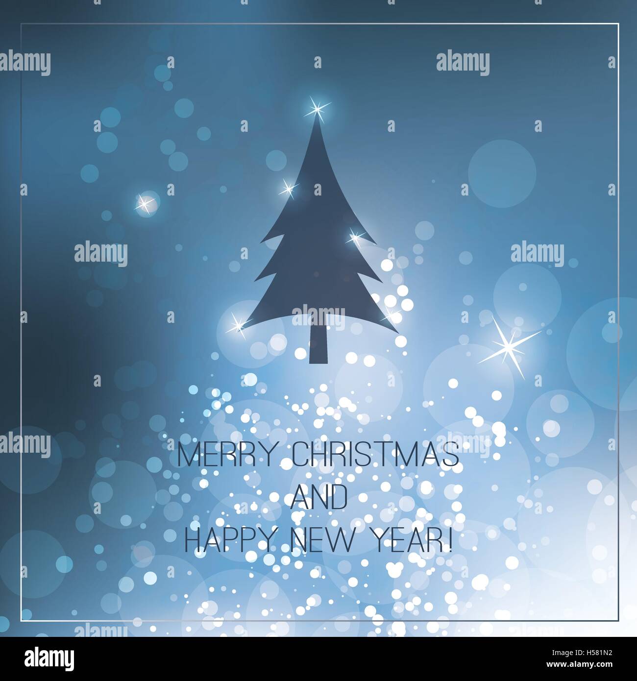 Christmas Card with Blue Bright Background Stock Vector Image & Art - Alamy