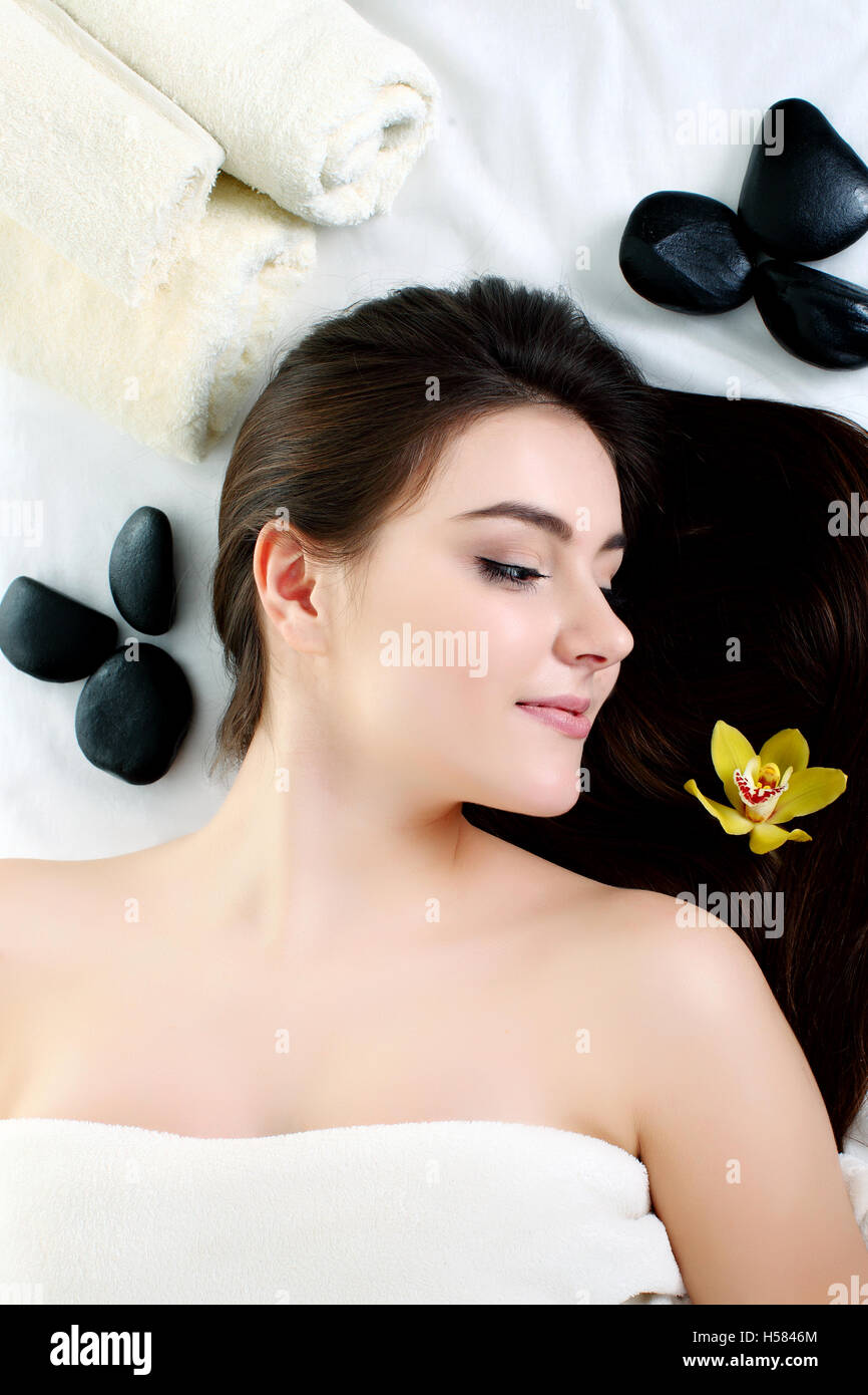 Spa Woman. Beautiful Girl Stock Photo - Alamy