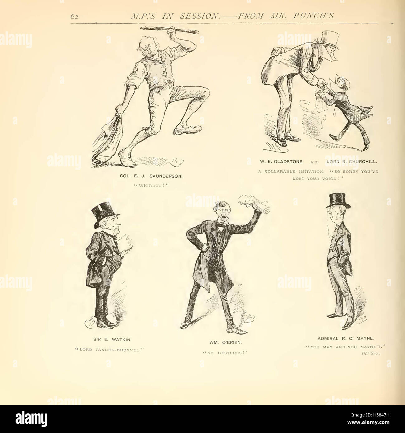 M. P.'s in session from Mr. Punch's parliamentary portrait gallery ...