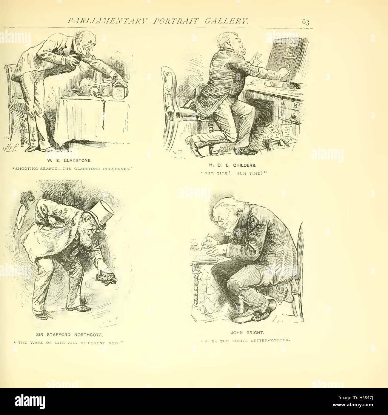 M. P.'s in session from Mr. Punch's parliamentary portrait gallery ...