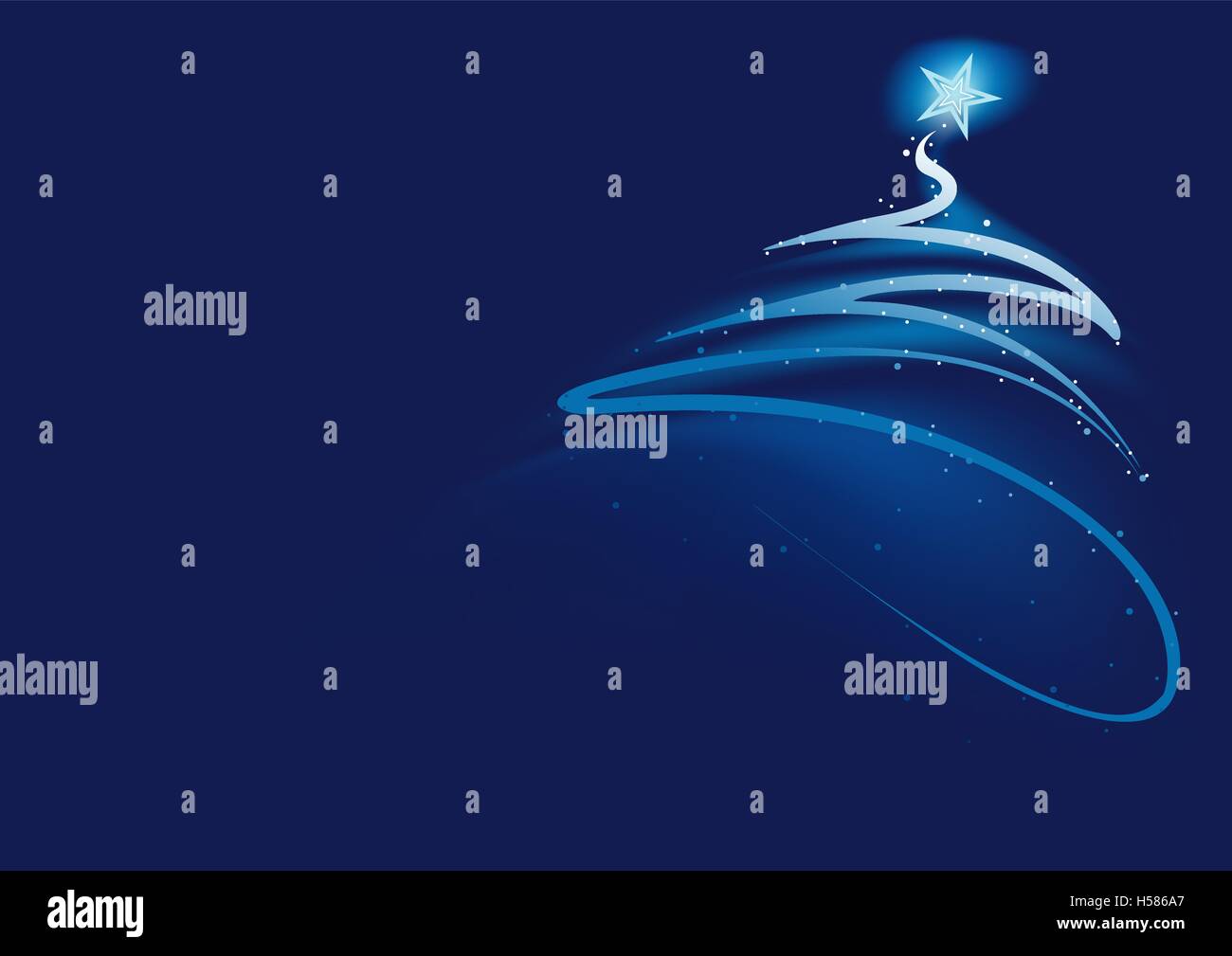 Blue Abstract Christmas Tree Stock Vector Image & Art - Alamy