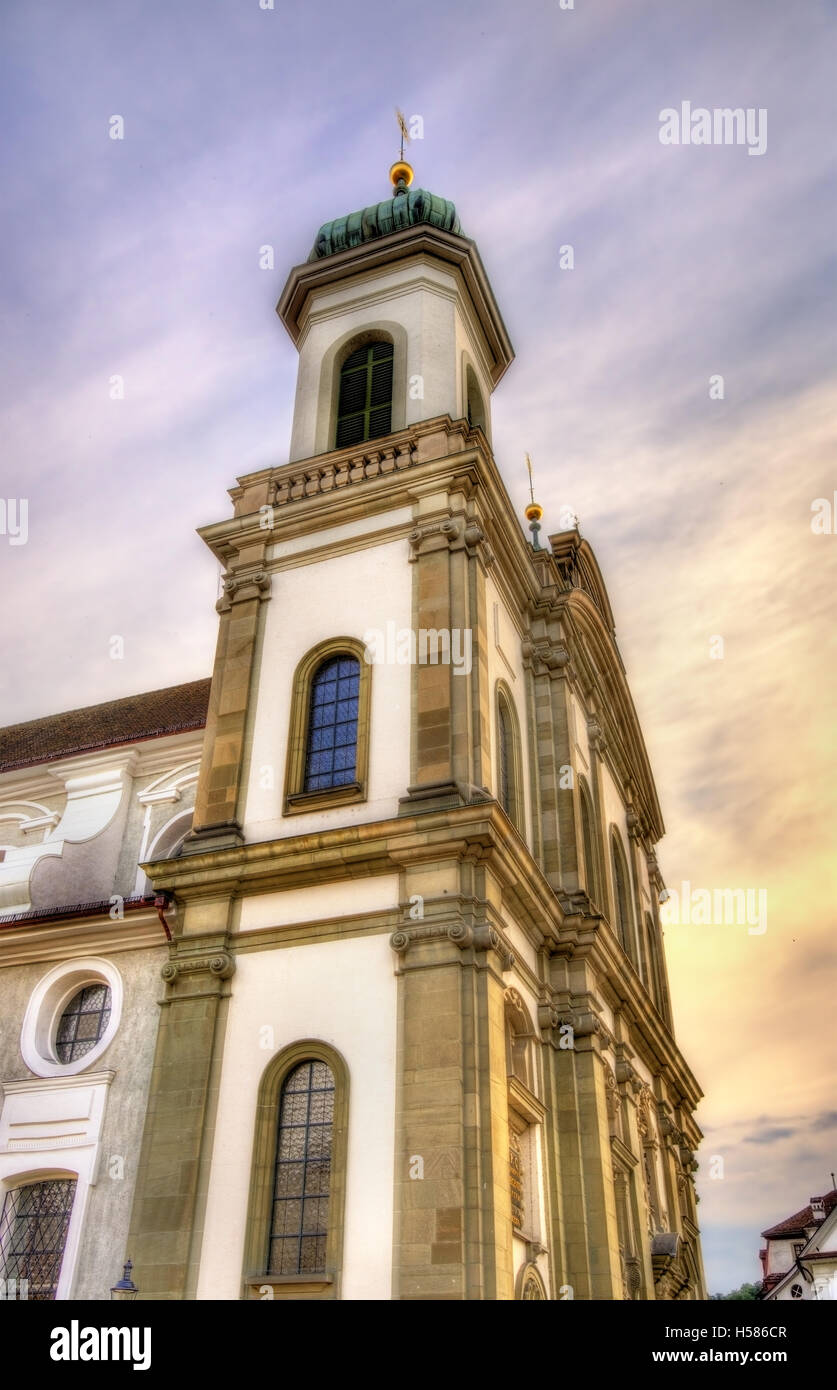 Luzern jesuit church sunset hi-res stock photography and images - Alamy