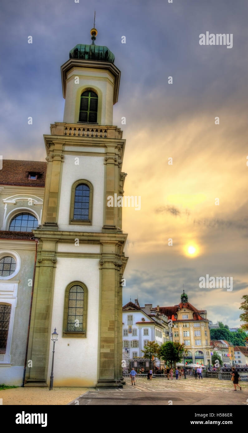 Baroque jesuit church lucerne switzerland hi-res stock photography and ...