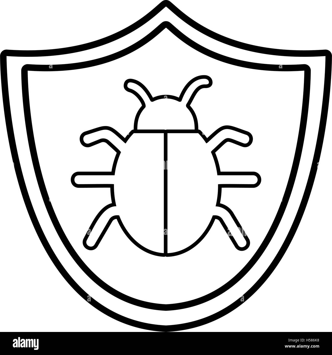 bug virus alert isolated icon Stock Vector Image & Art - Alamy