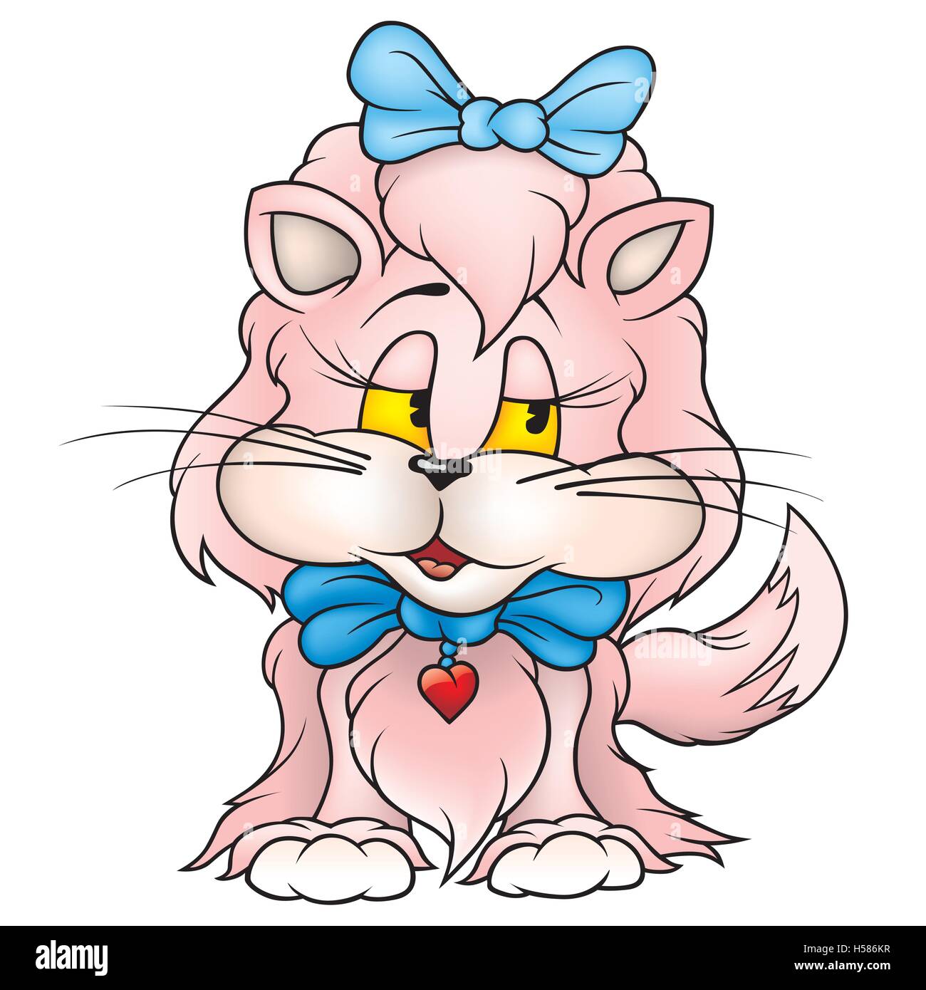 Long haired kitty Stock Vector Images - Alamy