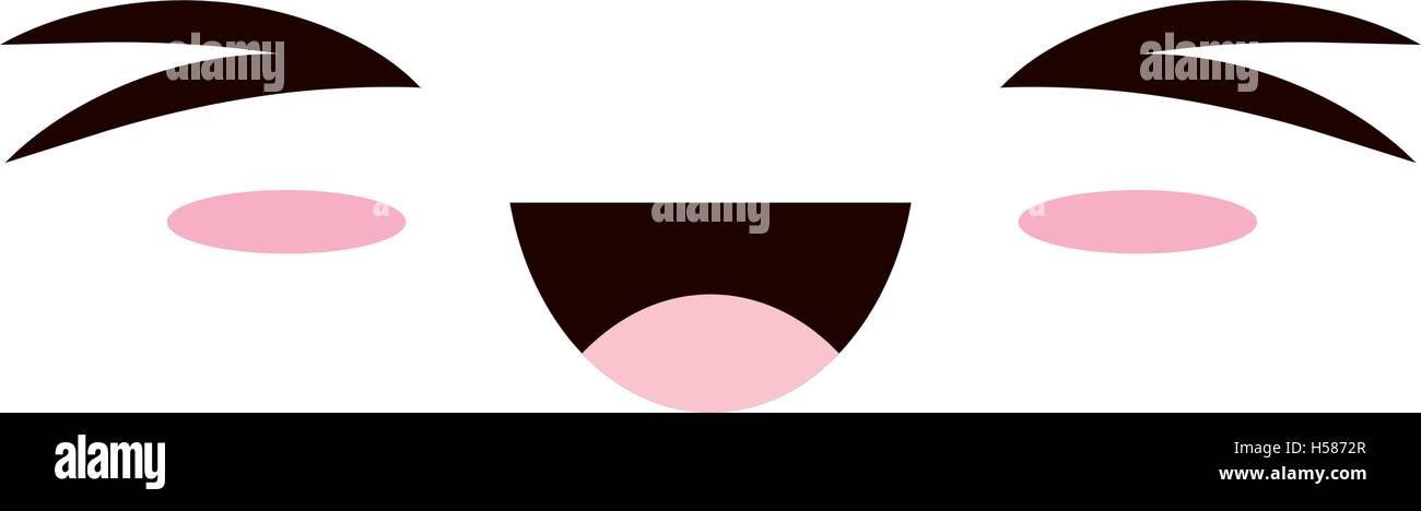 kawaii face emogy isolated icon Stock Vector Image & Art - Alamy