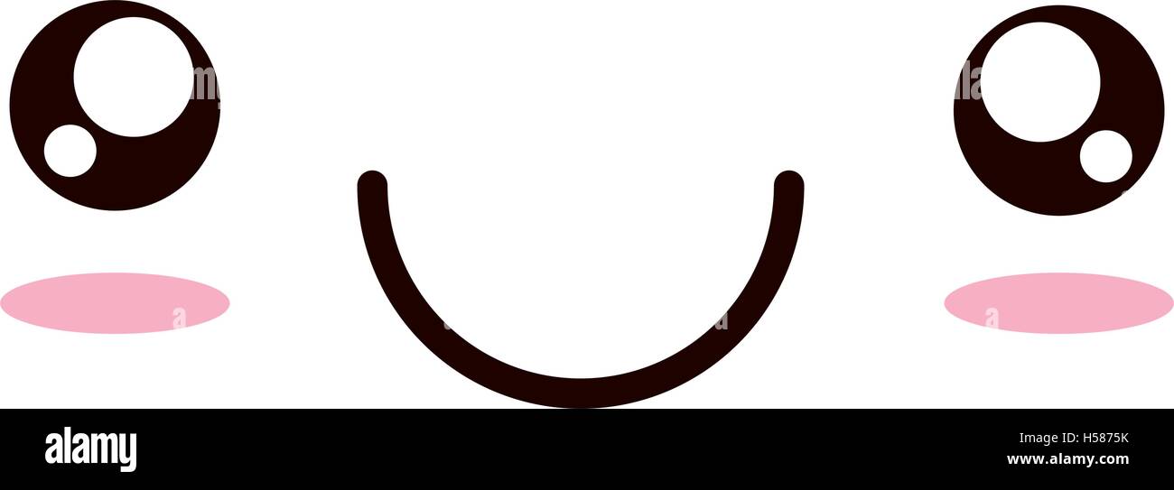 kawaii face emogy isolated icon Stock Vector Image & Art - Alamy