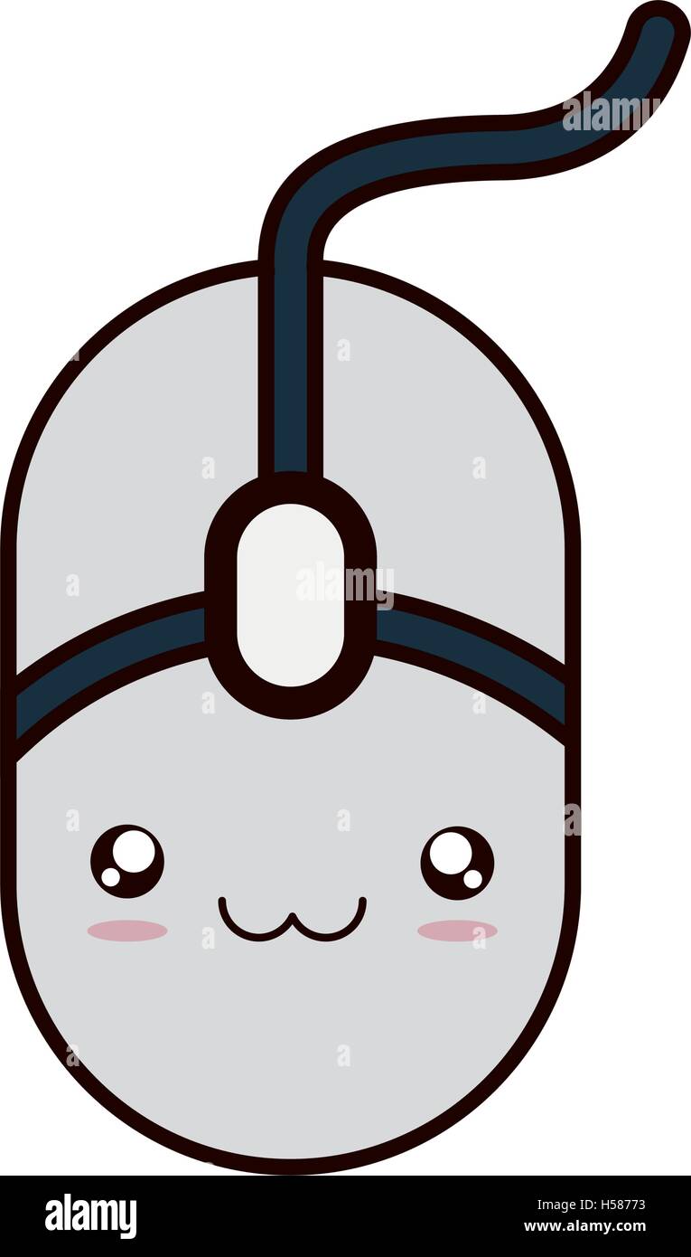 Kawaii computer mouse icon Stock Vector Images - Alamy