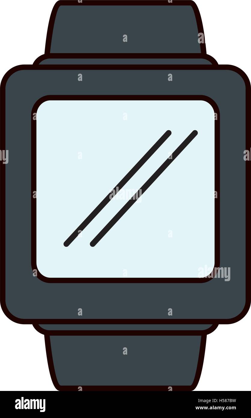 smartwatch device isolated icon Stock Vector Image & Art - Alamy