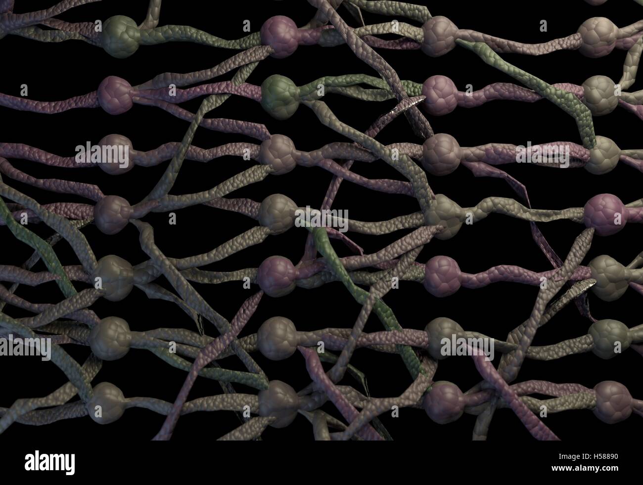 Neuronal Network. neuron net. 3D Illustration Stock Photo - Alamy