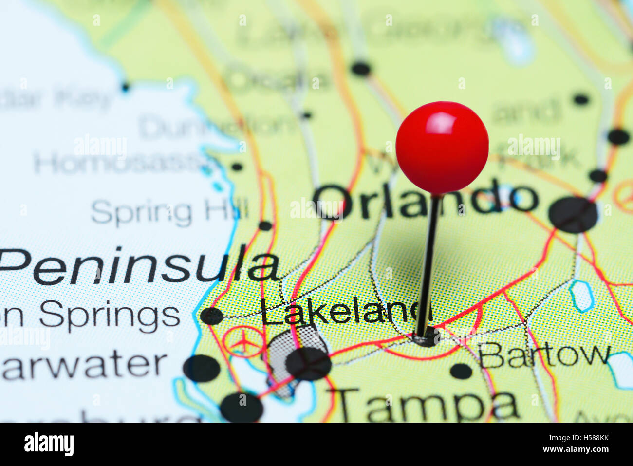 Lakeland map hi-res stock photography and images - Alamy